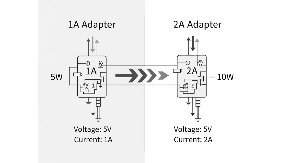 1A vs 2A Power Adapters: Differences in Current, Charging Speed & Safety